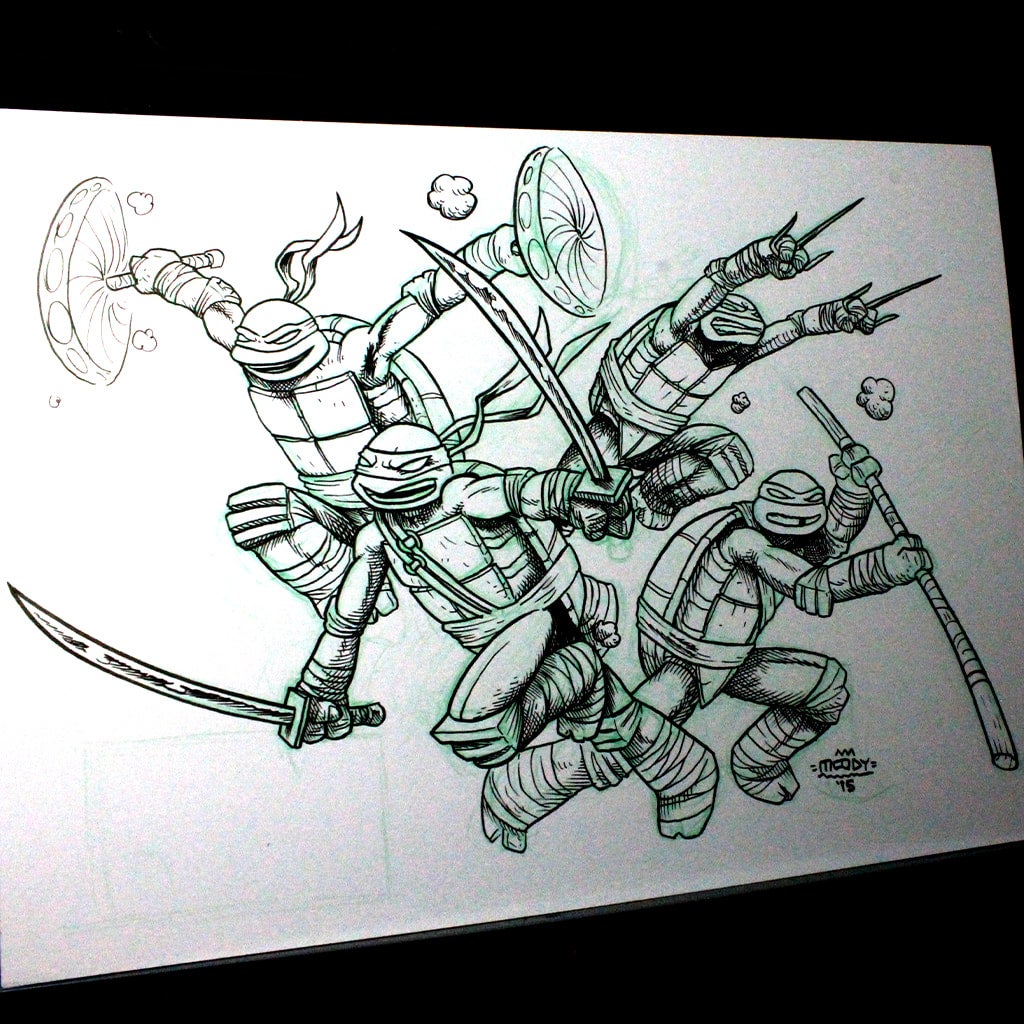Ninja Turtle Pencil Drawing
